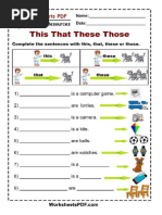 This Is These Are Vocabulary Worksheet | PDF