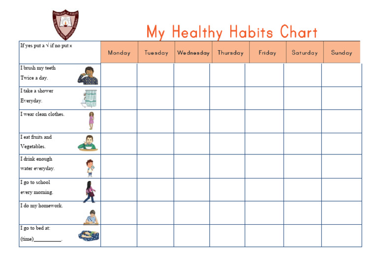My Healthy Habit Chart | PDF