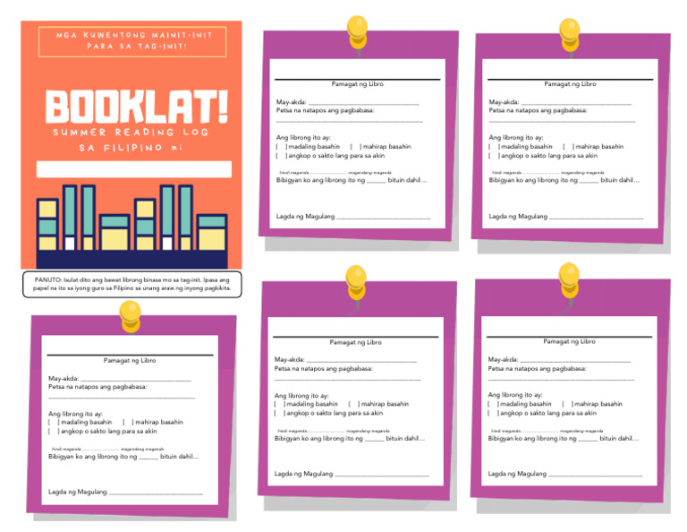 Filipino-Reading Log | PDF