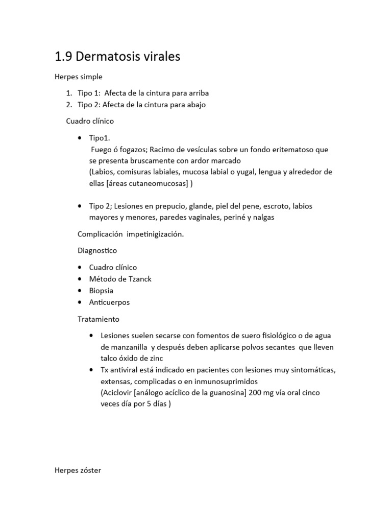 1.9 Dermatosis Virales | PDF