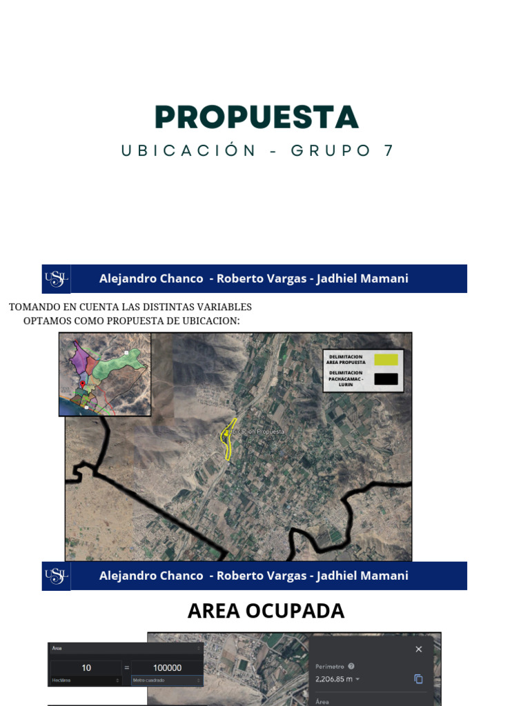 Propuesta de Ubicación - Grupo 7 - Taller IV - Alejandro Ch. | PDF