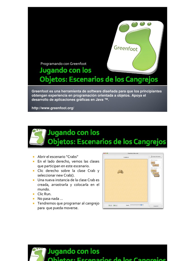 LabLeng0 Clase3 GreenFoot | PDF | Java (lenguaje de programación) | Point and Click