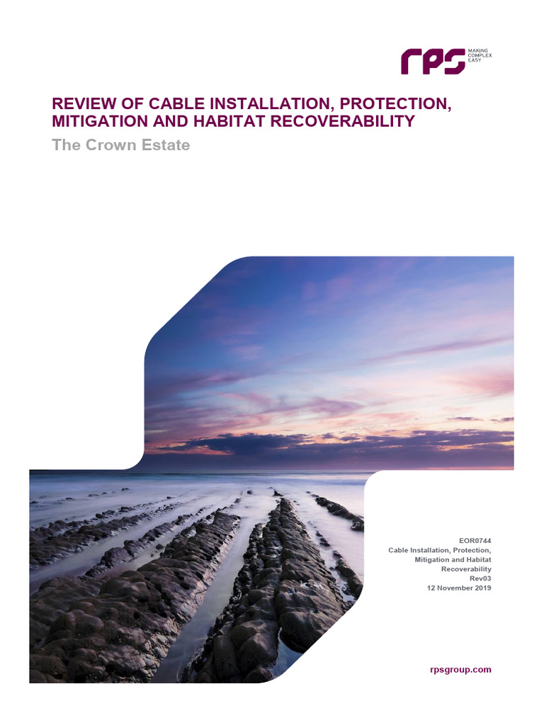 2019 Review of Cable Installation Protection Mitigation and Habitat ...