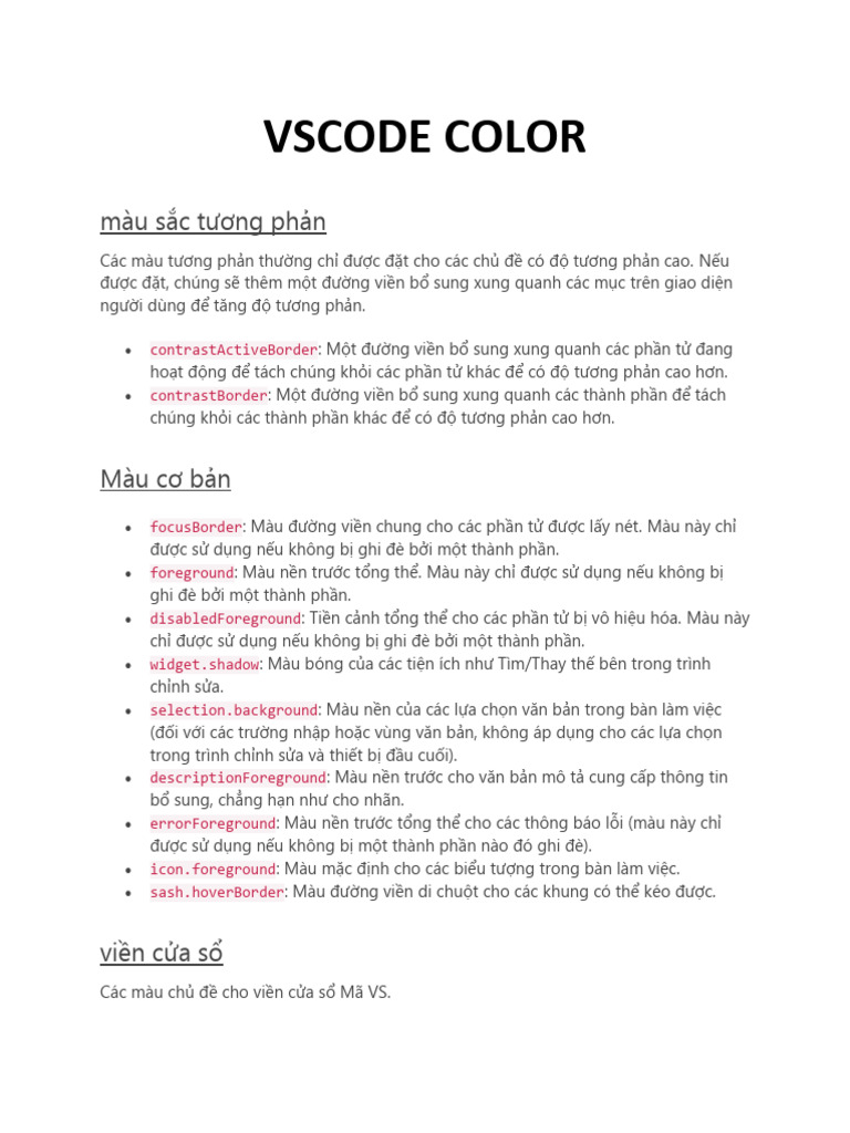 VSCODE COLOR | PDF