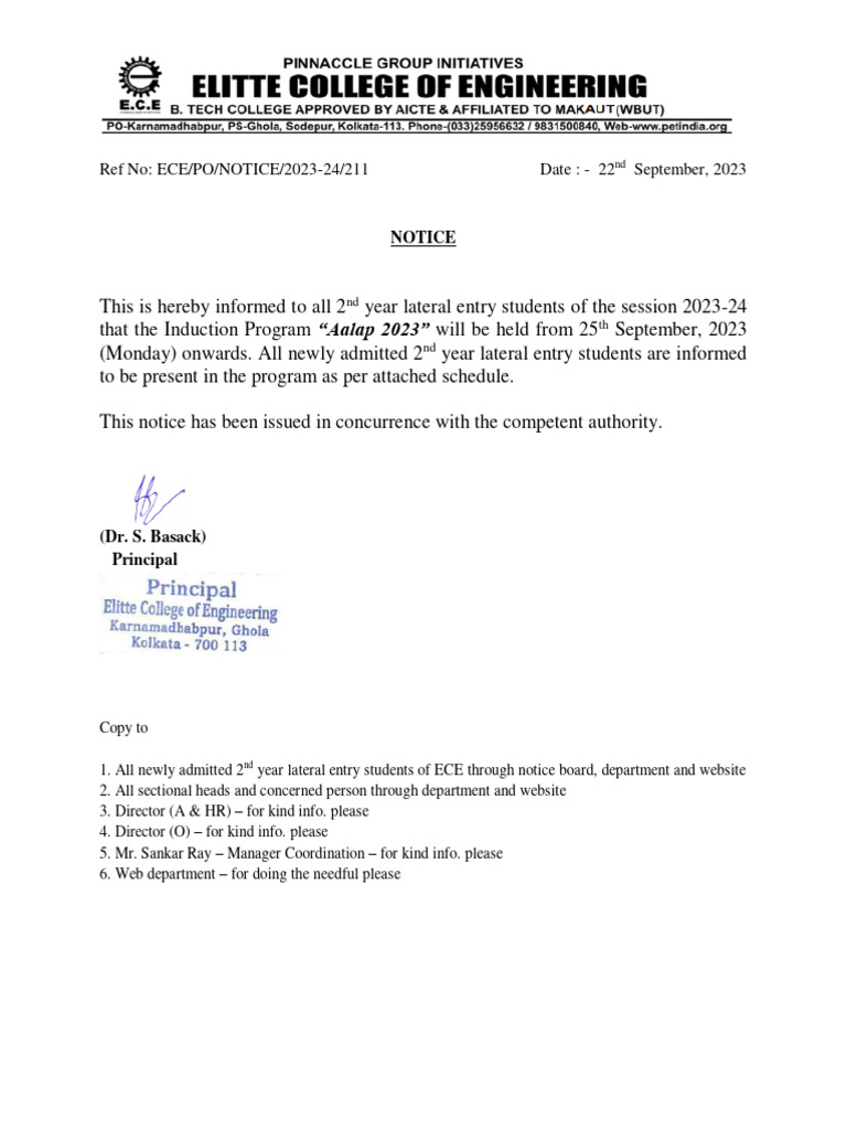 Aalap 2023: Lateral Entry Induction | PDF