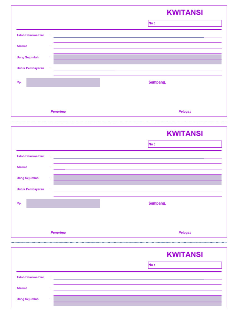 KWITANSI KOSONG | PDF