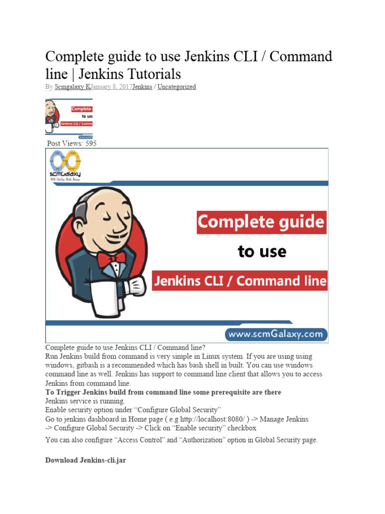Jenkins CLI Command Line Guide | PDF | Command Line Interface | Secure ...