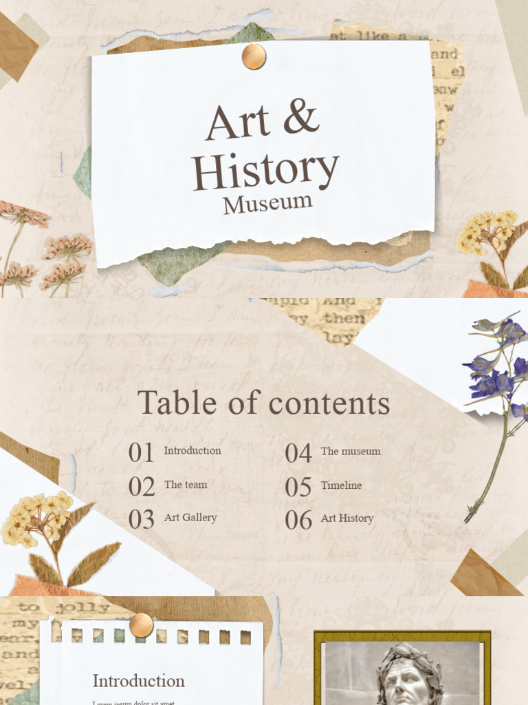 Beige Scrapbook Art and History Museum Presentation | PDF