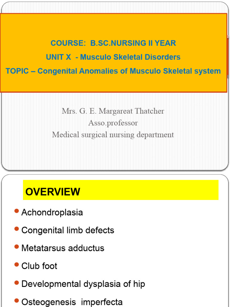 Congenital Musculo Skeletal Deformities | PDF