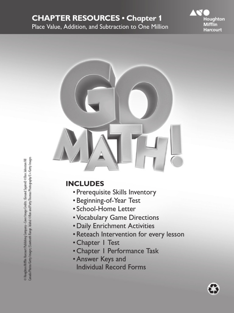 Chapter Resources - Chapter 1: Place Value, Addition, and Subtraction ...