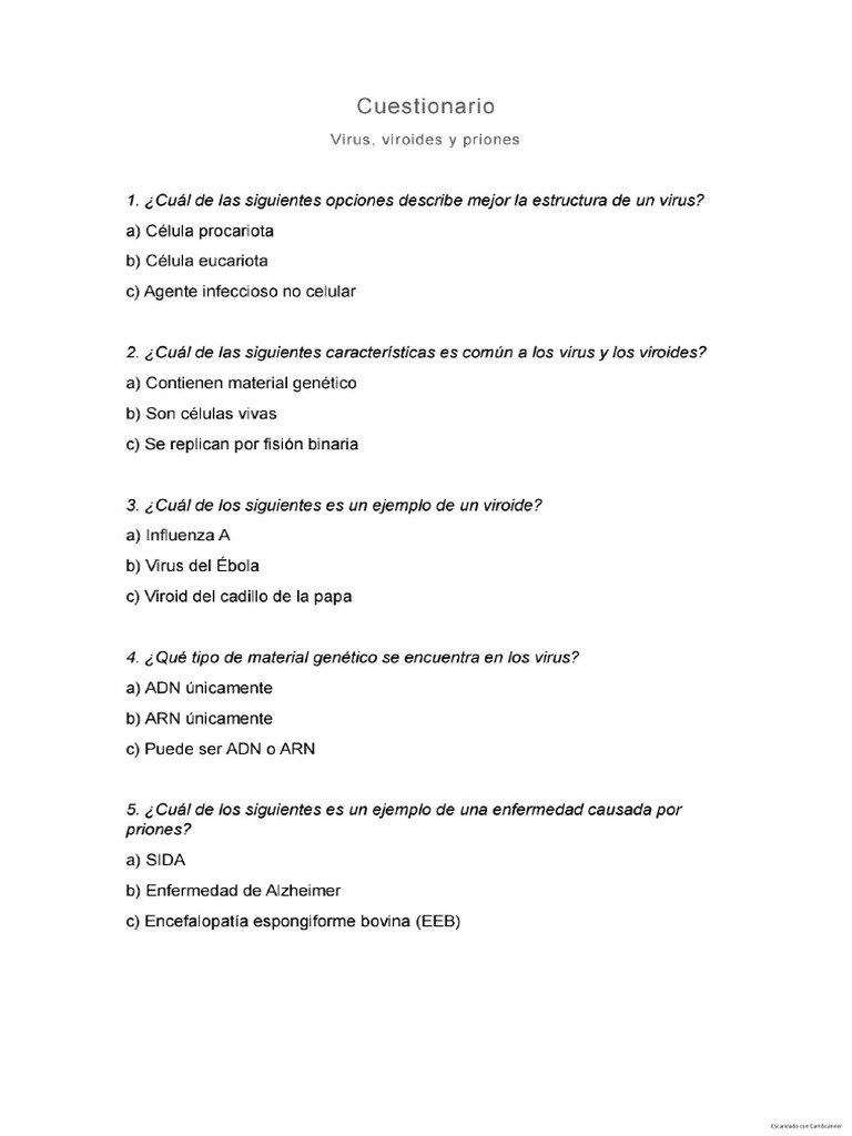 Cuestionario de Biología - Equipo7!1!08 | PDF