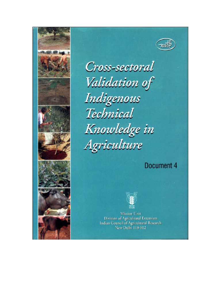 Cross Sectoral Validation of Indigenous Technical Knowledge in ...
