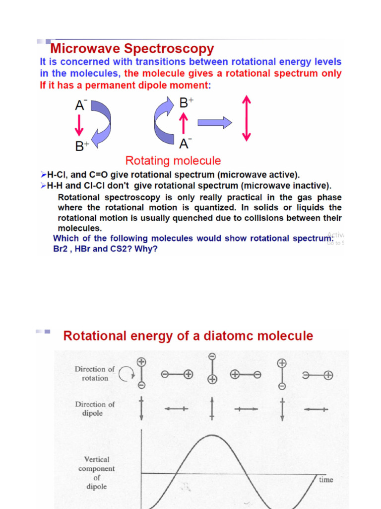 Rotational Spectroscopy Lecture | PDF