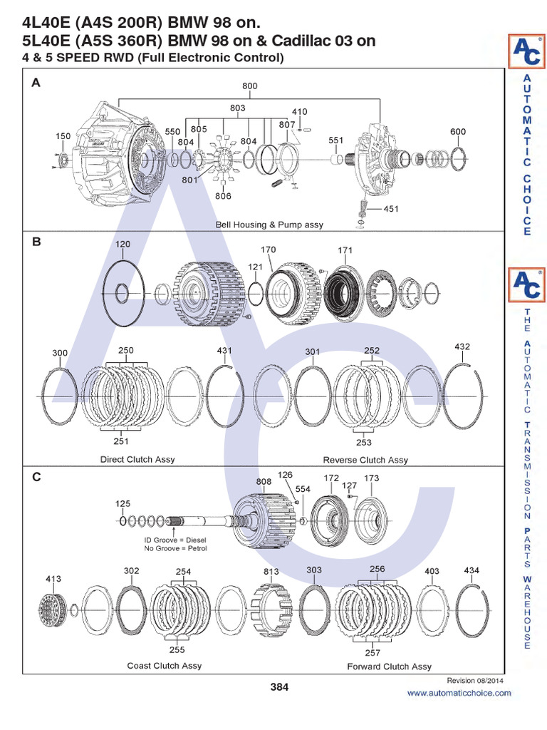 GM 5L40E Automatic Diagrams and List | PDF | Automatic Transmission | Valve