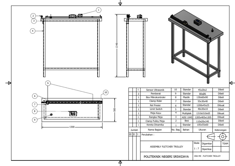 Assembly Komplit Gambar Teknik Op OKE | PDF