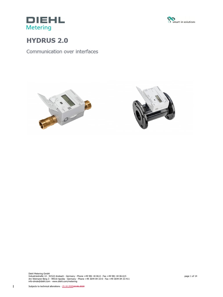 HYDRUS 2.0 M-Bus Communication Guide | PDF