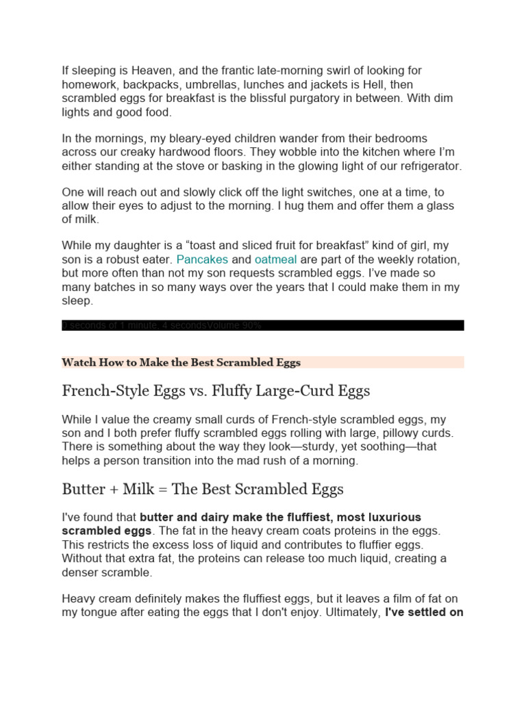 Favorite Scrambled Egg | PDF | Egg As Food | Foods