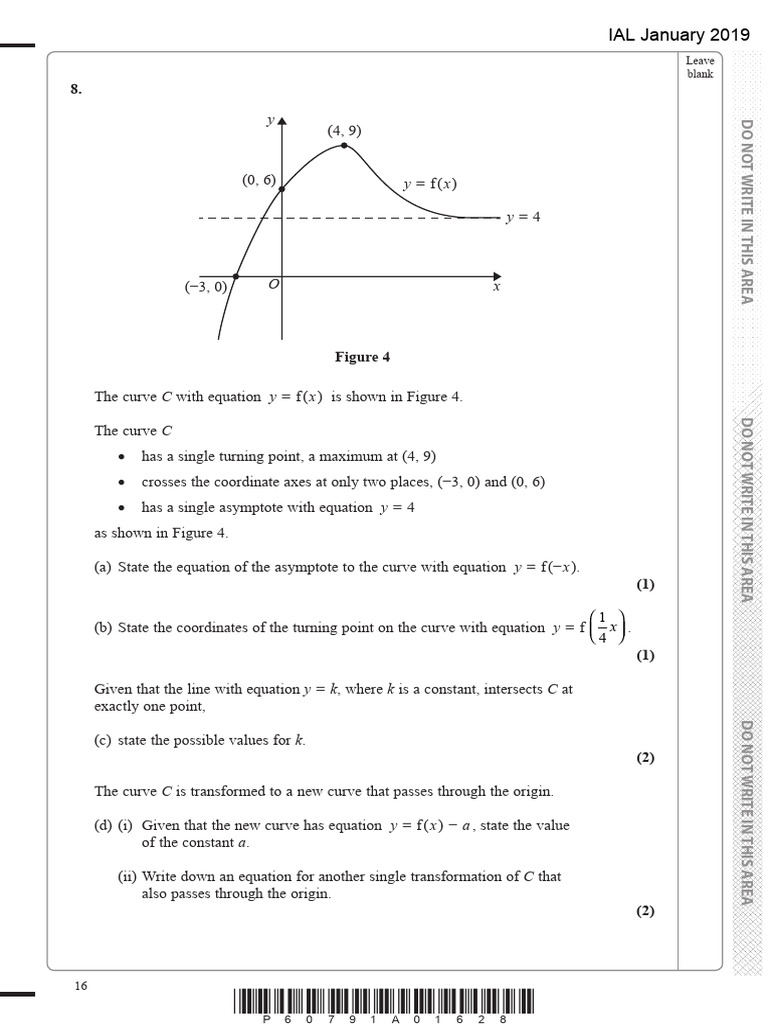 IAL P1 Graphs & Transformations | PDF