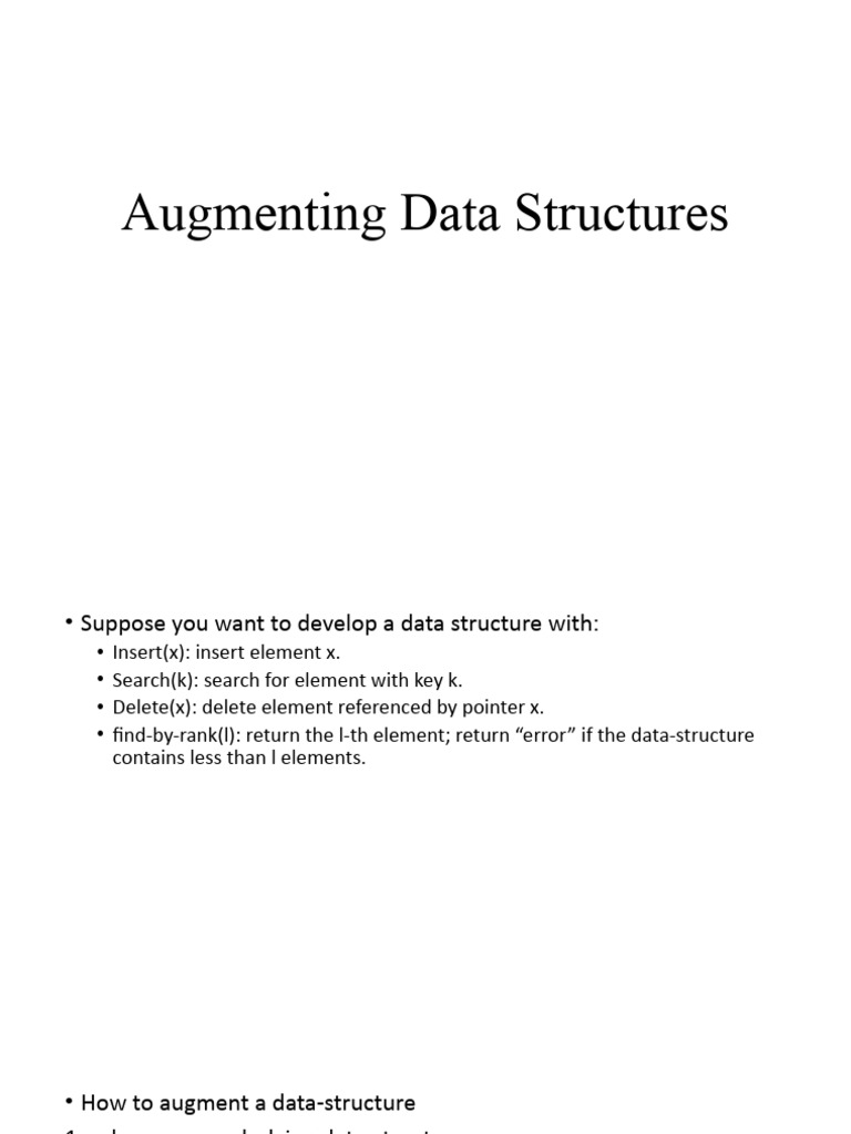 Augmenting Data Structures Pdf