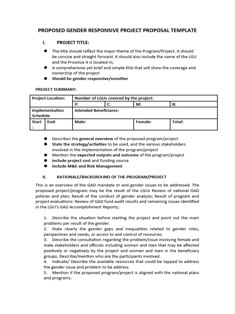 Gender-Responsive Project Guide | PDF | Risk | Violence