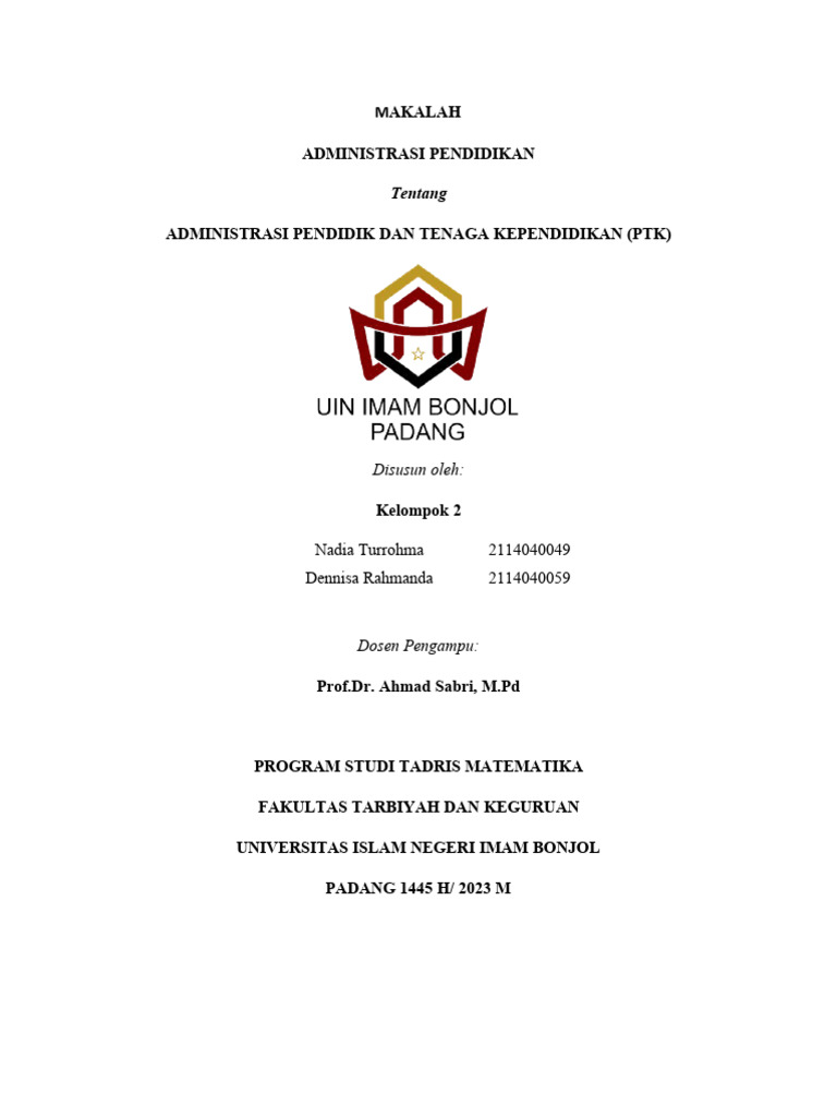 Administrasi Pendidikan KEL-5 | PDF