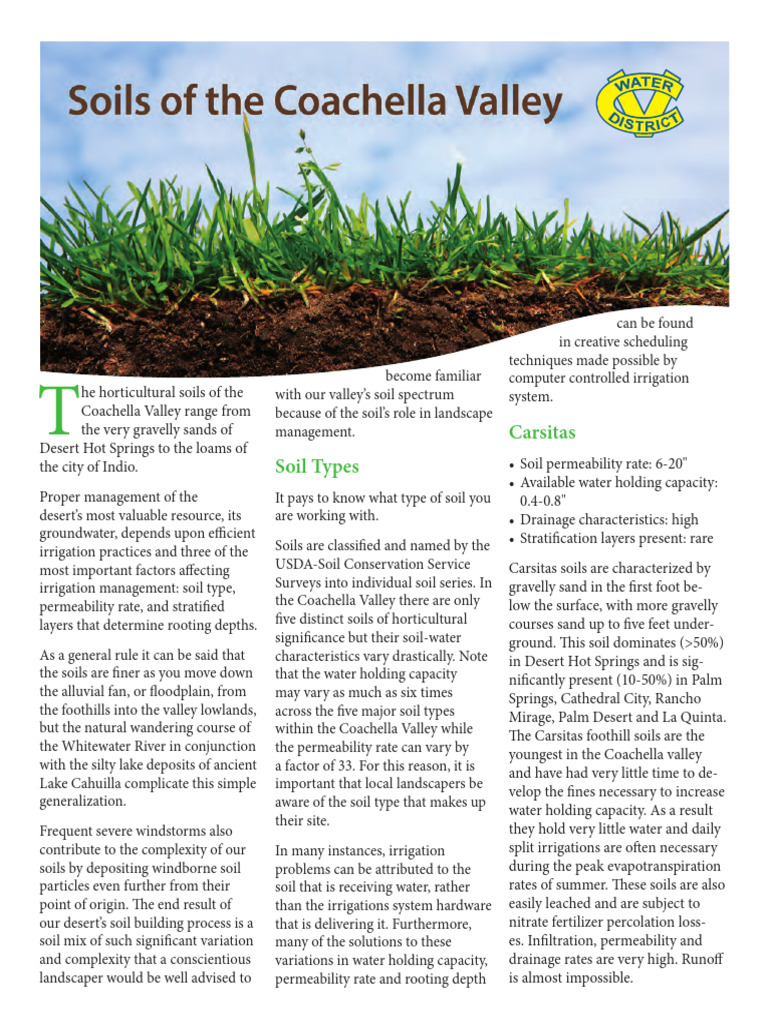Soils of The Coachella Valley Flyer - 10 - 2015 | PDF | Soil | Desert