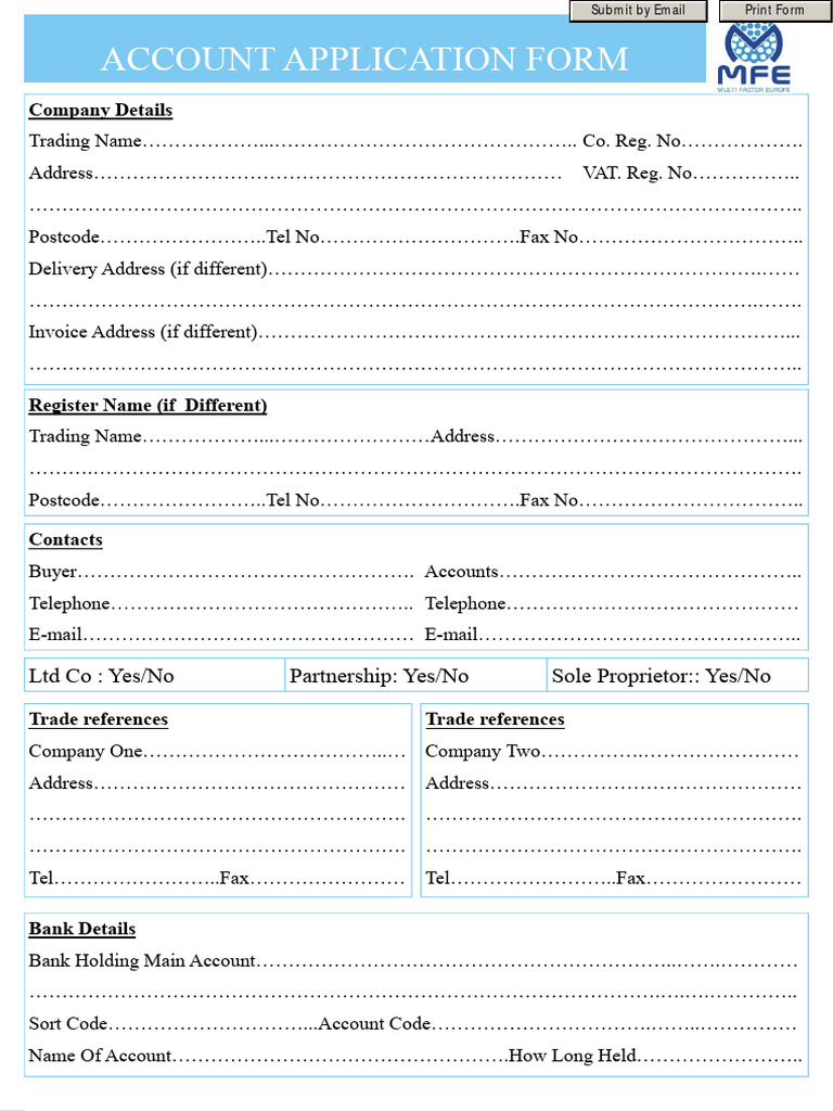 MFE Account Application Form (2 Pages) - Email Version - Pub - 0001 ...