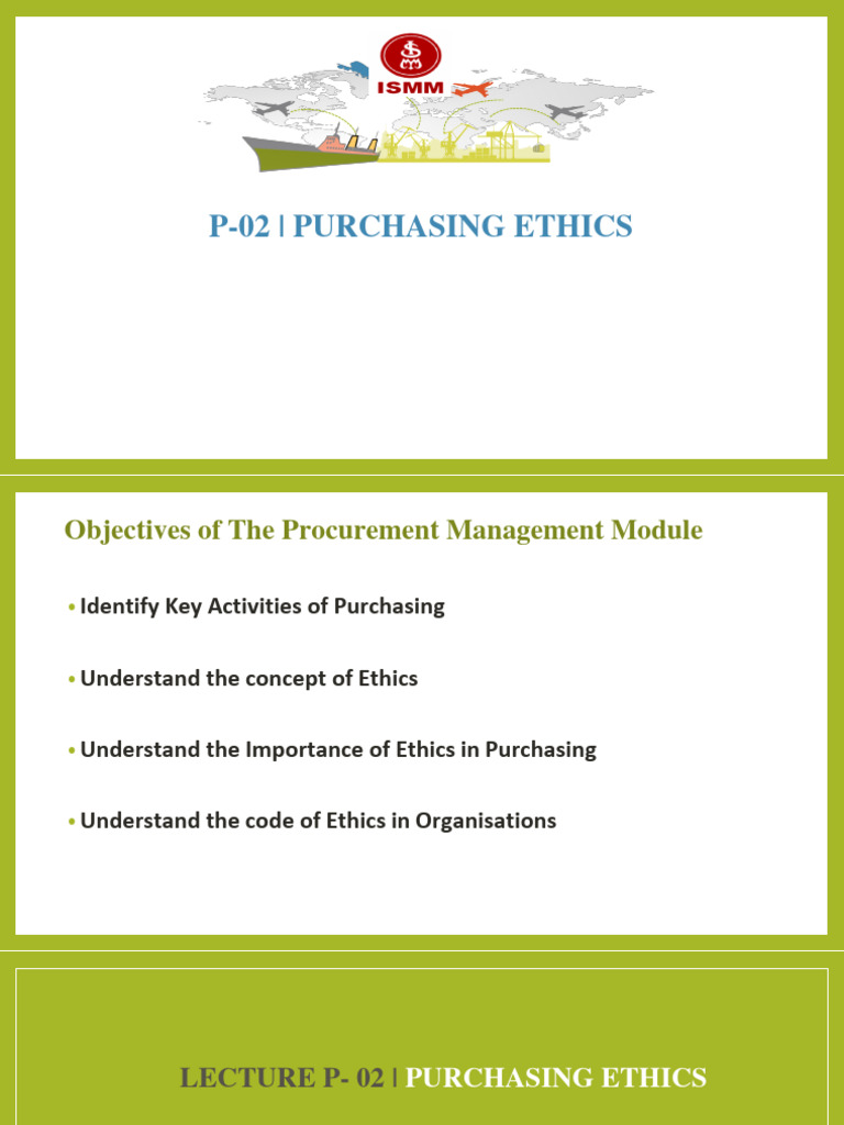Purchasing Ethics | PDF | Procurement | Business Ethics