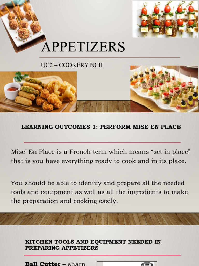 Lesson 5 (Appetizers) | PDF