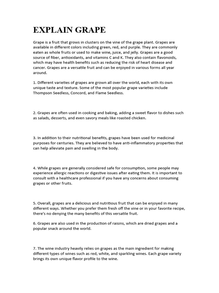 A Grape | PDF | Grape | Wine