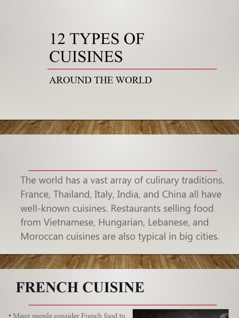 Lesson 4 (12 Types of Cuisines) | PDF