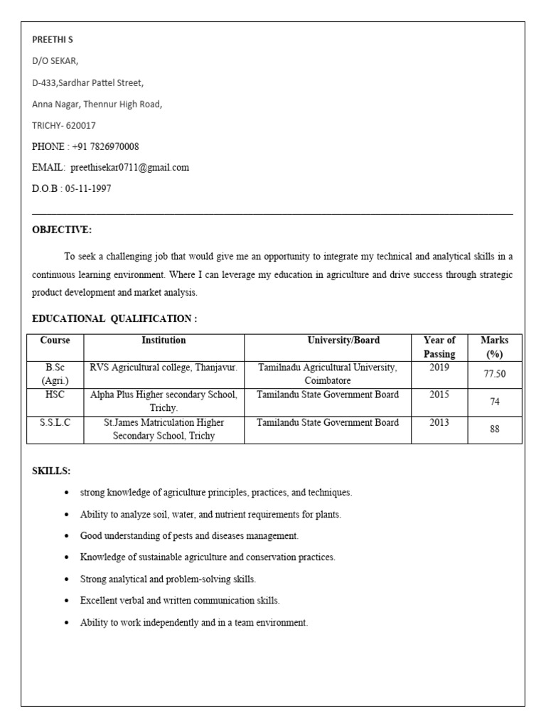 Preethi CV | PDF