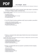 Past Simple - Tabelka | PDF