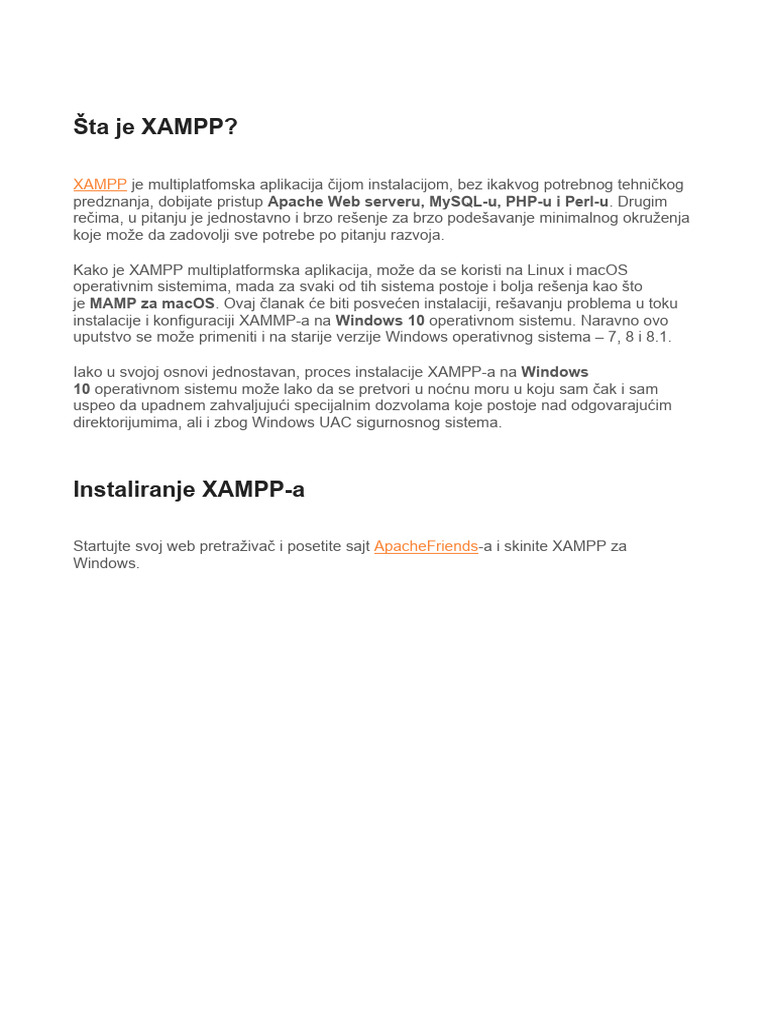 XAMPP | PDF