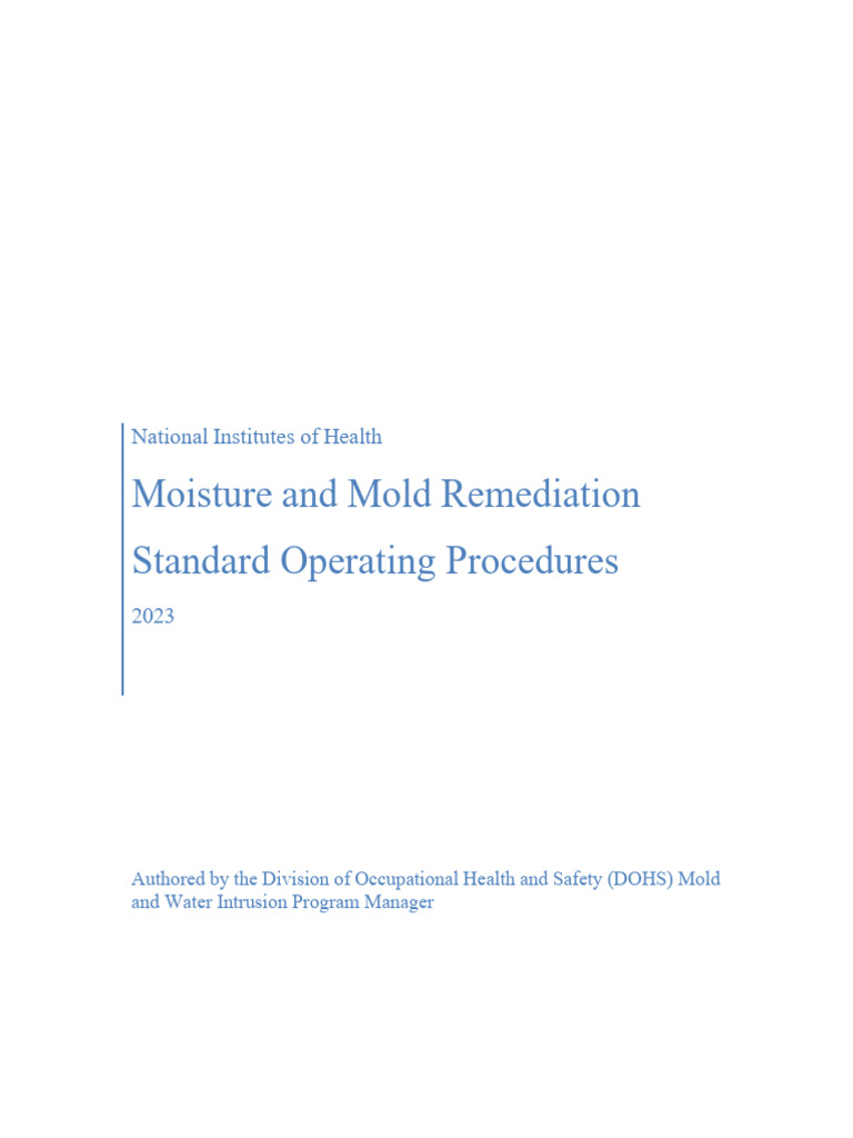 Moisture and Mold Remediation Sop | PDF | Mold | Humidity