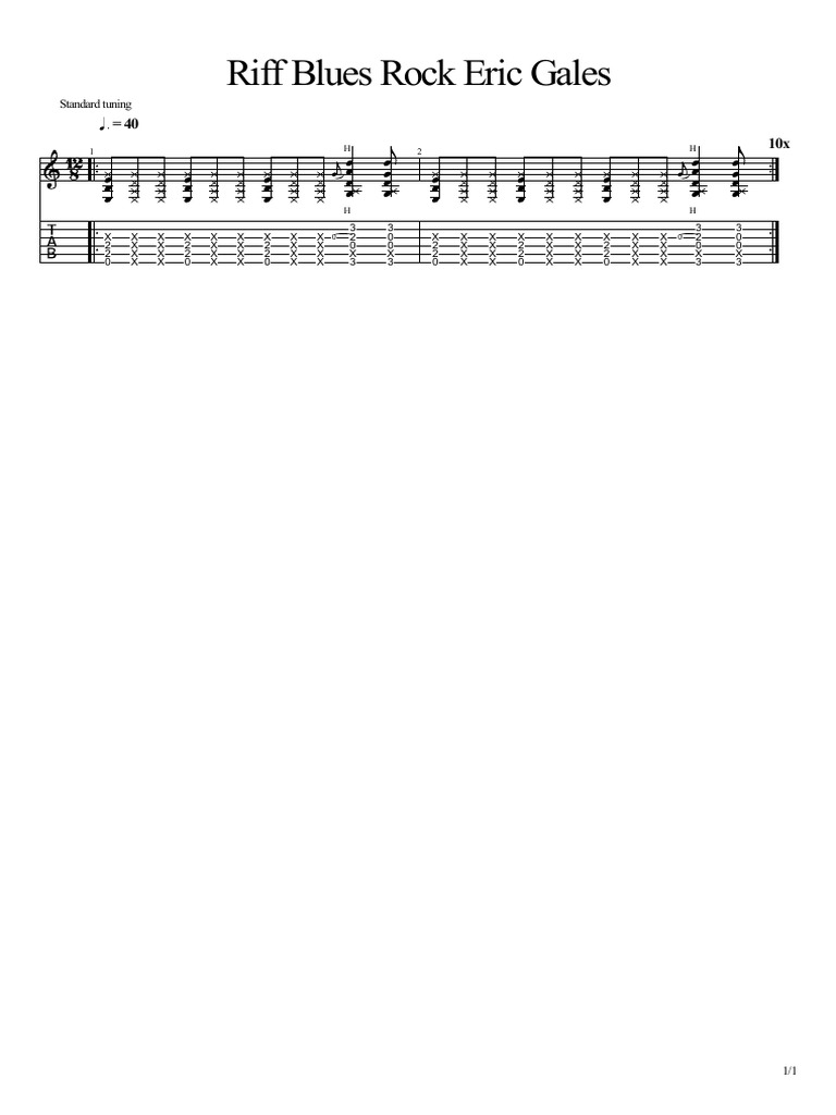 Riff Blues Rock Eric Gales | PDF