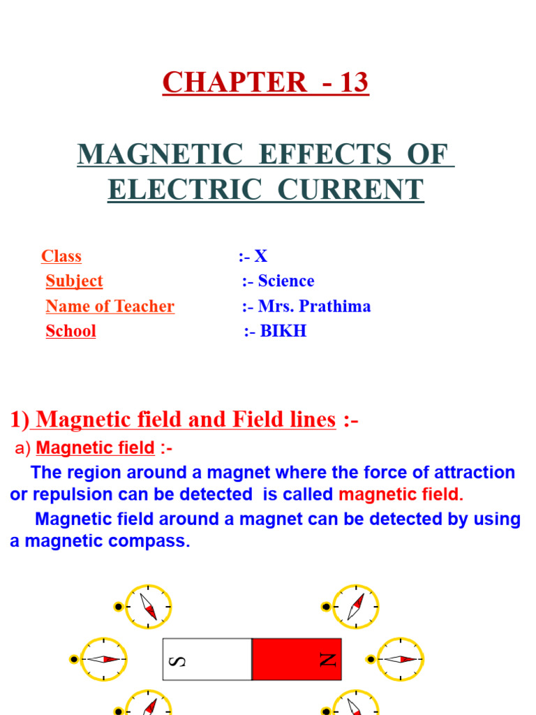 Magnetic Effects of Electric Current | PDF | Electromagnetic Induction ...
