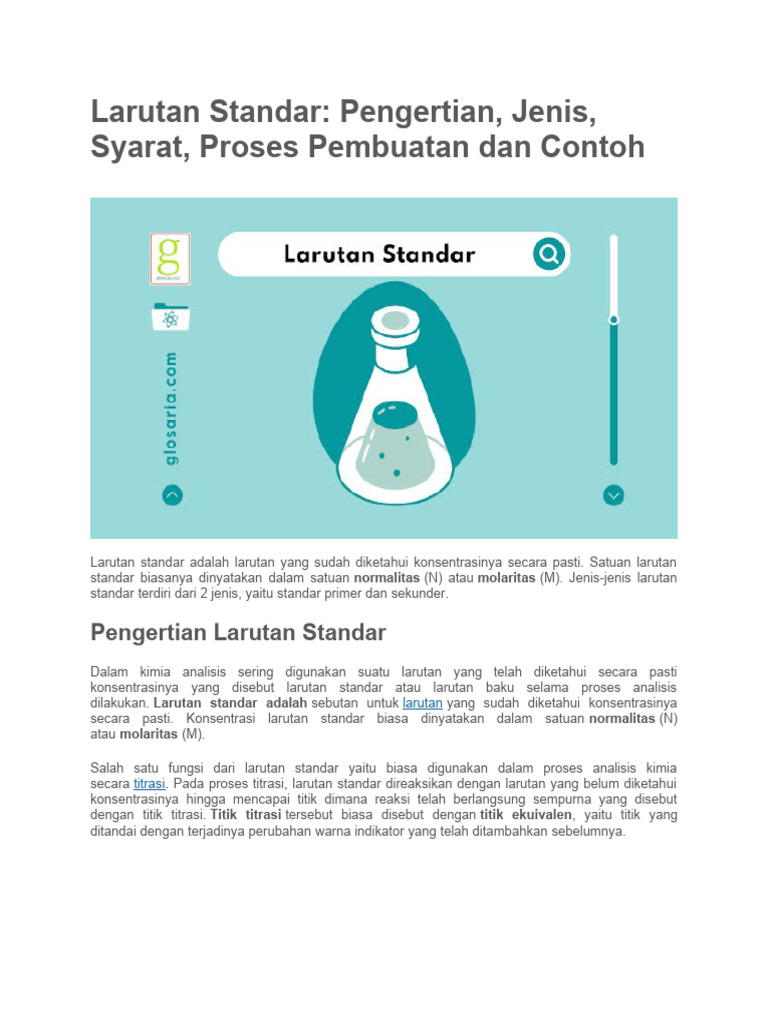 Larutan Standar | PDF