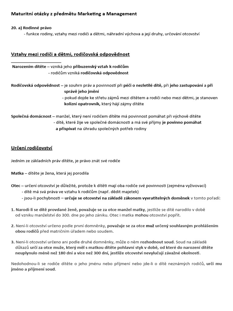 Rodinné Právo | PDF