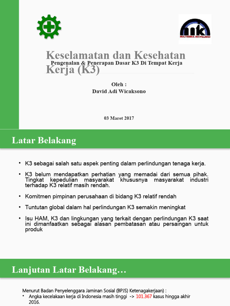 Dasar-Dasar Keselamatan Dan Kesehatan Kerja (K3) | PDF