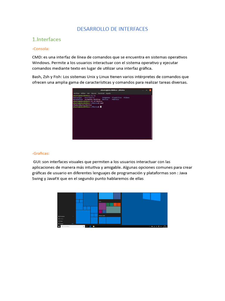 Desarrollo de Interfaces | PDF