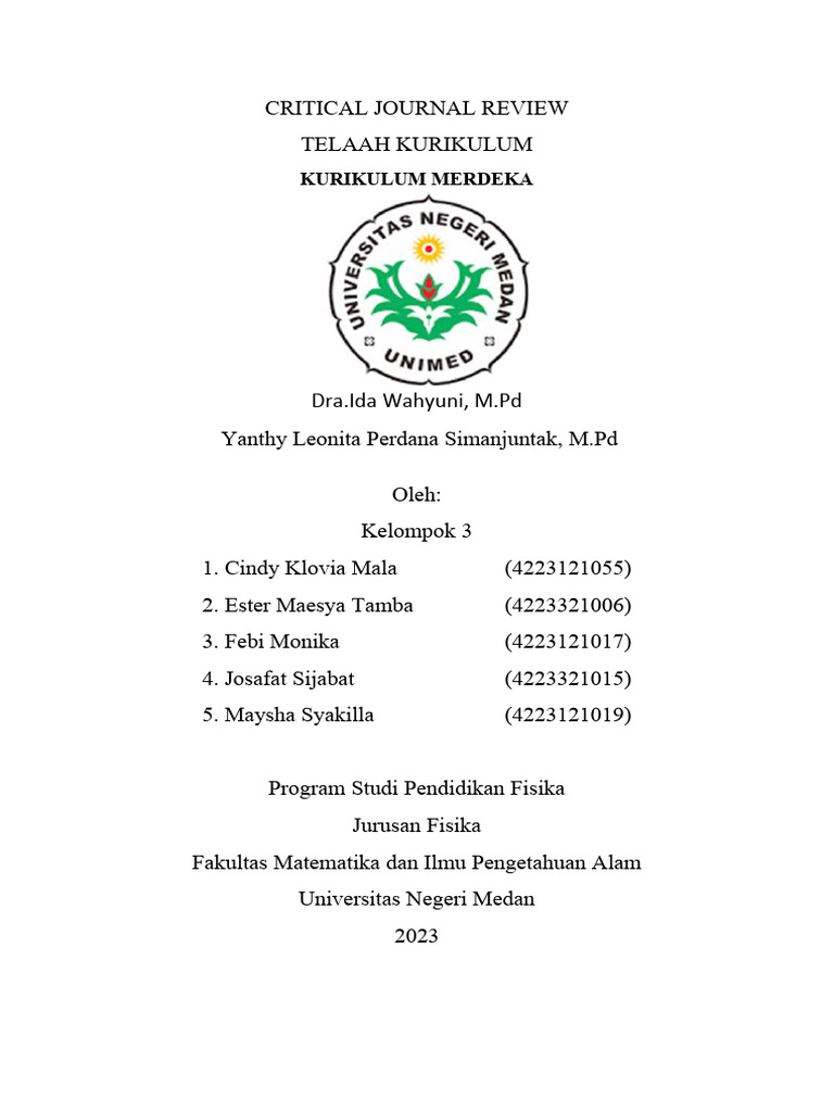 Kelompok 3 - CJR Telaah Kurikulum | PDF