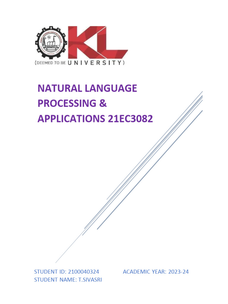 Sivasri NLP Lab | PDF | Machine Learning | Regression Analysis