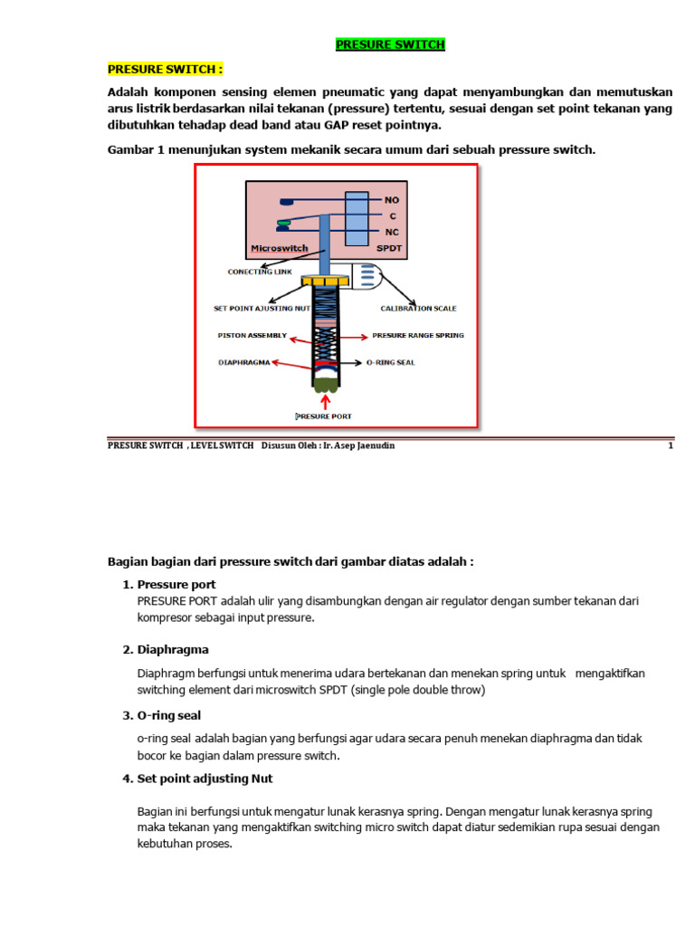 Modul Presure, Level, Solid Switch | PDF