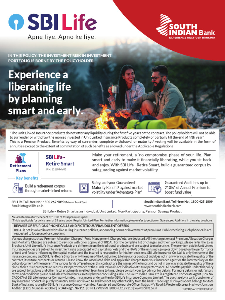 SBI Life - Retire Smart - SIB - Flier | PDF | Insurance | Life Insurance