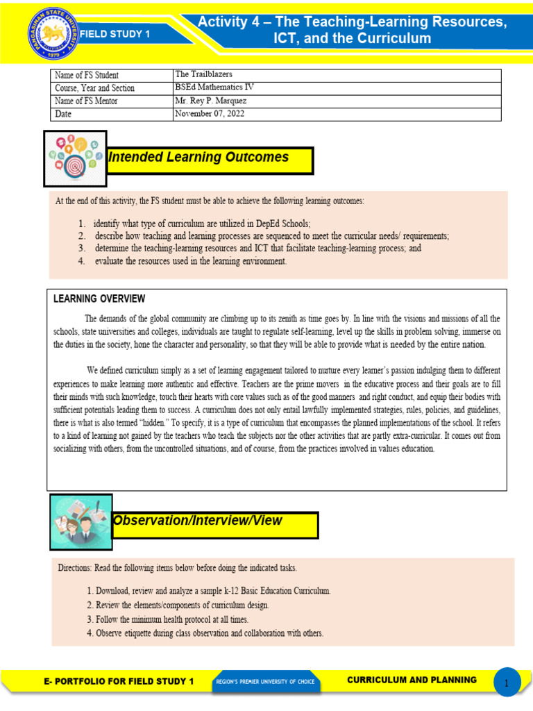 The Trailblazers - Activity 4 | PDF | Art | Wellness