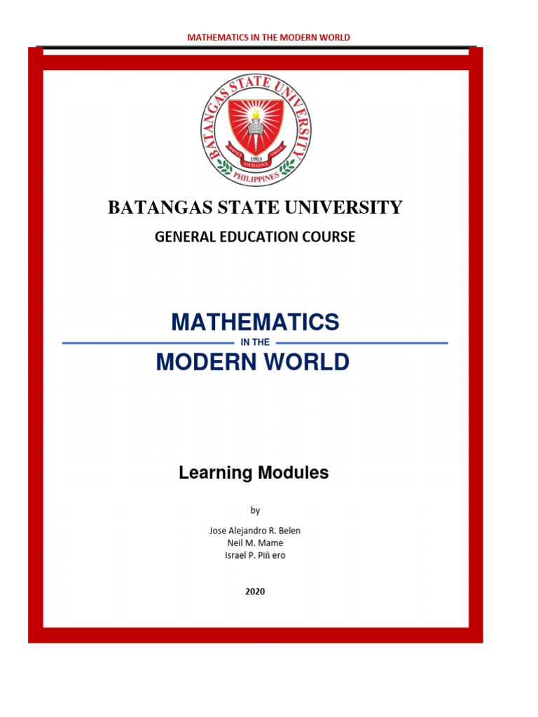 Module 1 - The Nature of Mathematics | PDF | Pattern | Mathematics