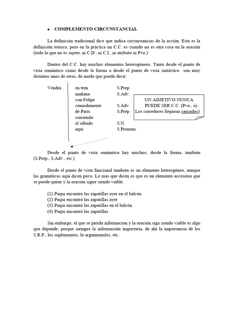 Complemento Circunstancial | PDF