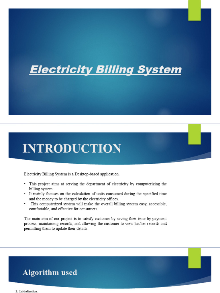 Electricity Billing System Pdf