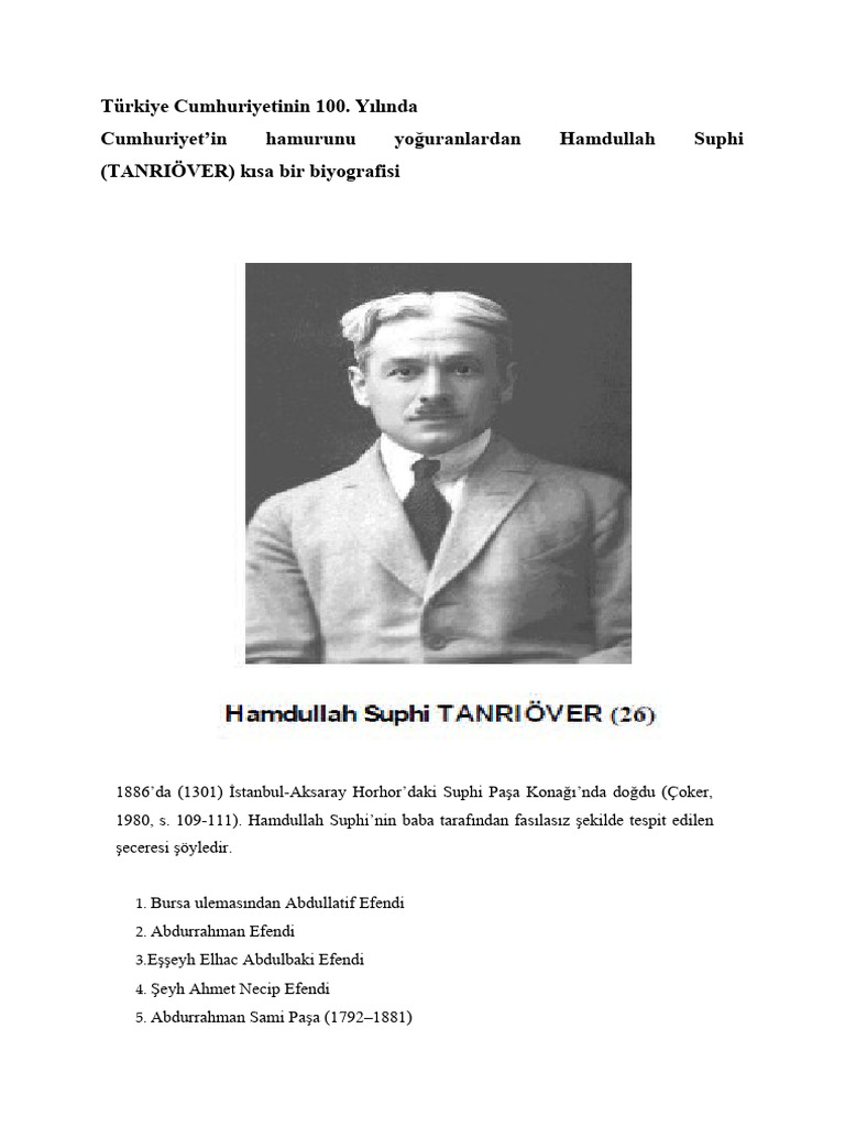 Hamdullah Suphi Tanrıöver | PDF